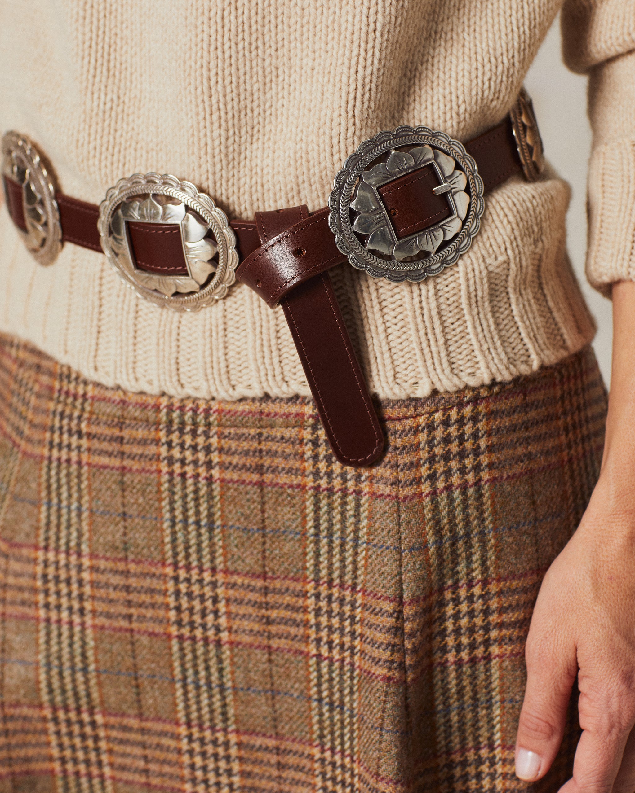 Cream Label Concho Belt – MOLOH